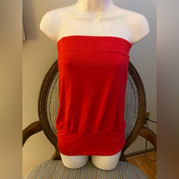 Moda International | Tops | Moda International Red Strapless Bra Top ...